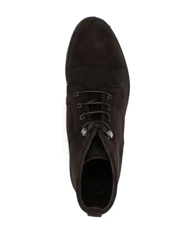 SCAROSSO Paola Lace-up Boots - Brown