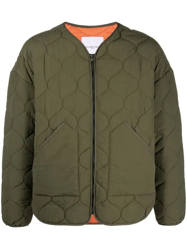 Philippe Model Quilted Collarless Jacket
