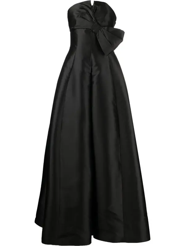 Alberta Ferretti Bow-embellished Evening Gown