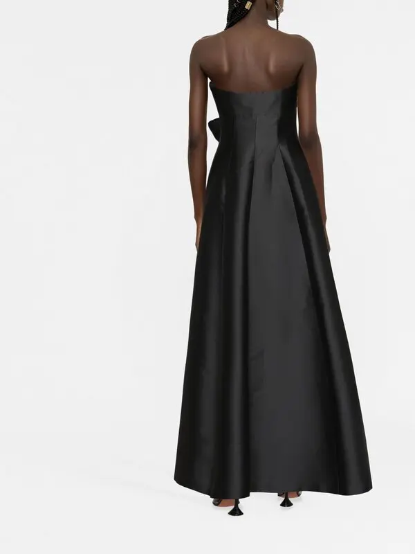 Alberta Ferretti Bow-embellished Evening Gown