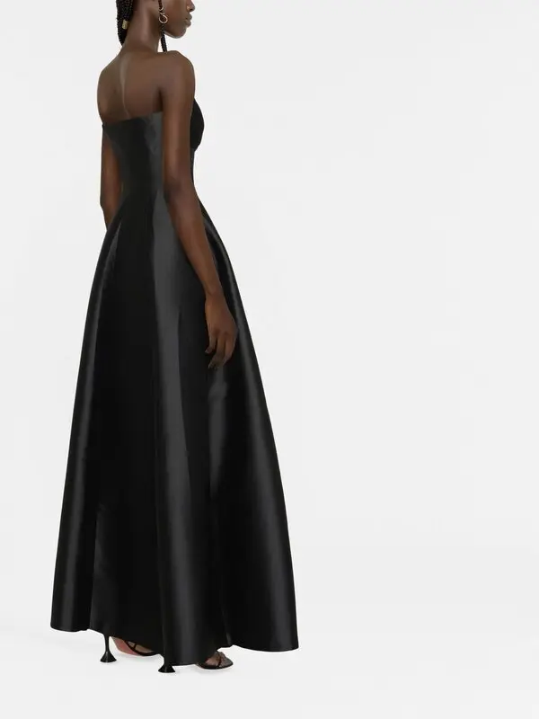 Alberta Ferretti Bow-embellished Evening Gown
