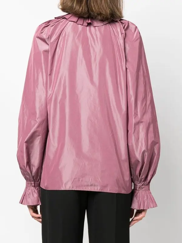 Alberta Ferretti Ruffled Long-sleeve Shirt