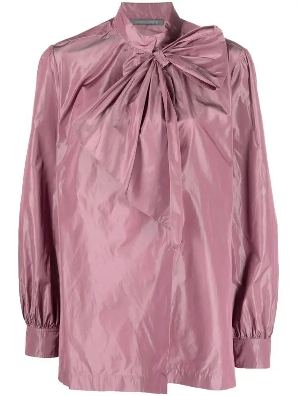 Alberta Ferretti Bow Detail Blouse - Pink