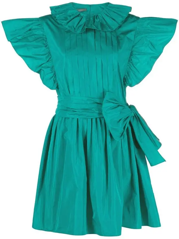 Alberta Ferretti Bow-detail Flared Dress