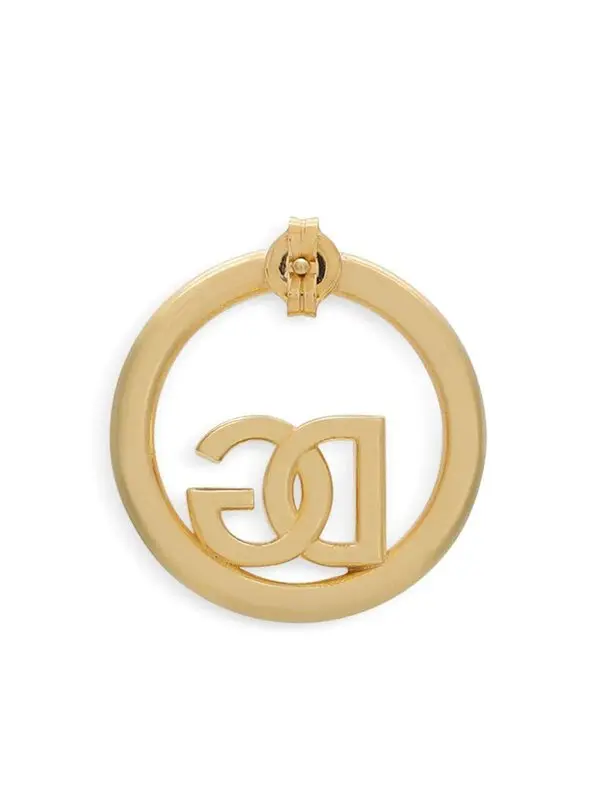 Dolce & Gabbana Dg-logo Rhinestone-embellished Hoop Earrings
