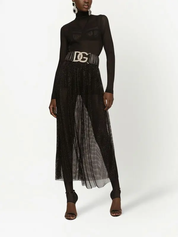 Dolce & Gabbana Rhinestone-embellished Maxi Skirt