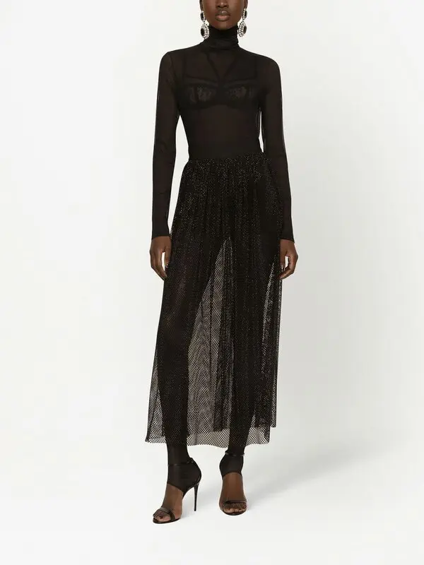 Dolce & Gabbana Rhinestone-embellished Maxi Skirt