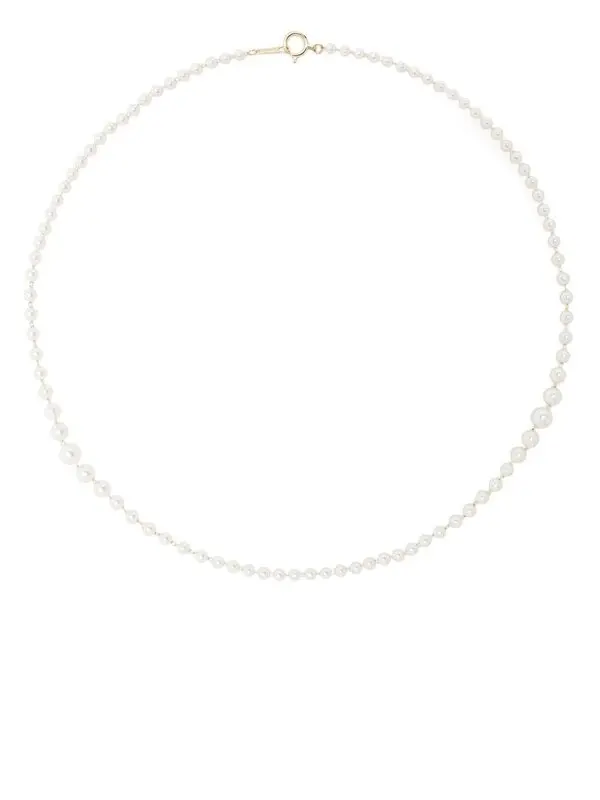 Mizuki 14kt Yellow Akoya Pearl Necklace - Gold