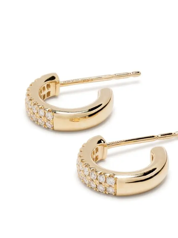 Mizuki 14kt Yellow Diamond Hoop Earrings