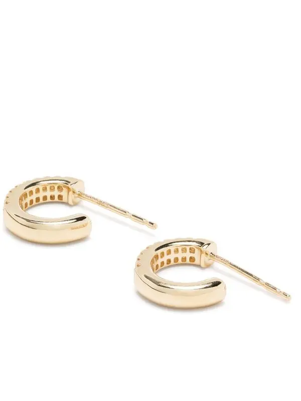 Mizuki 14kt Yellow Diamond Hoop Earrings