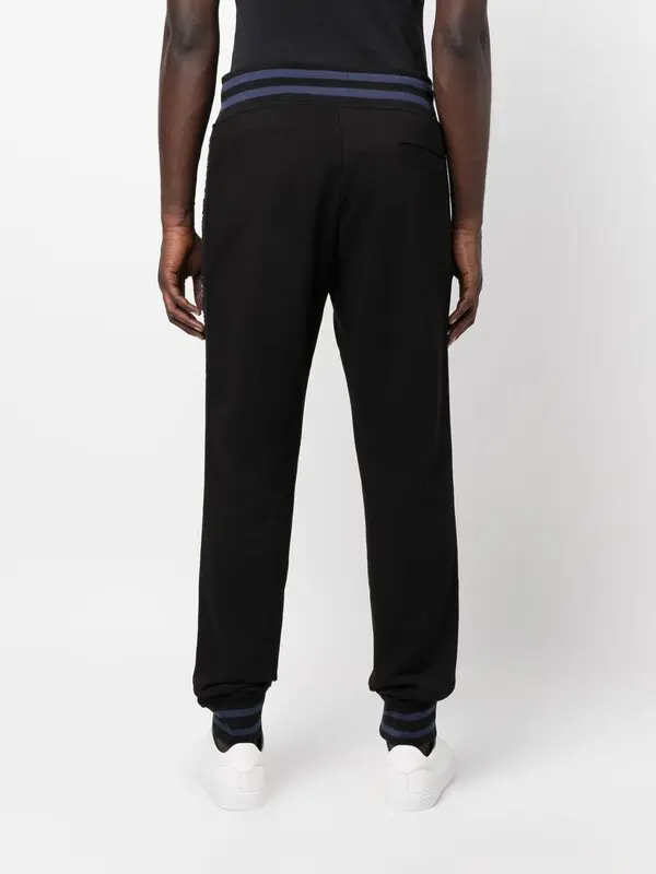 Versace Logo-stripe Track Pants - Black