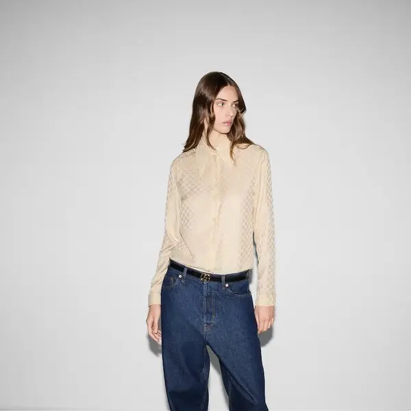 Gucci Gg Silk Crêpe Shirt