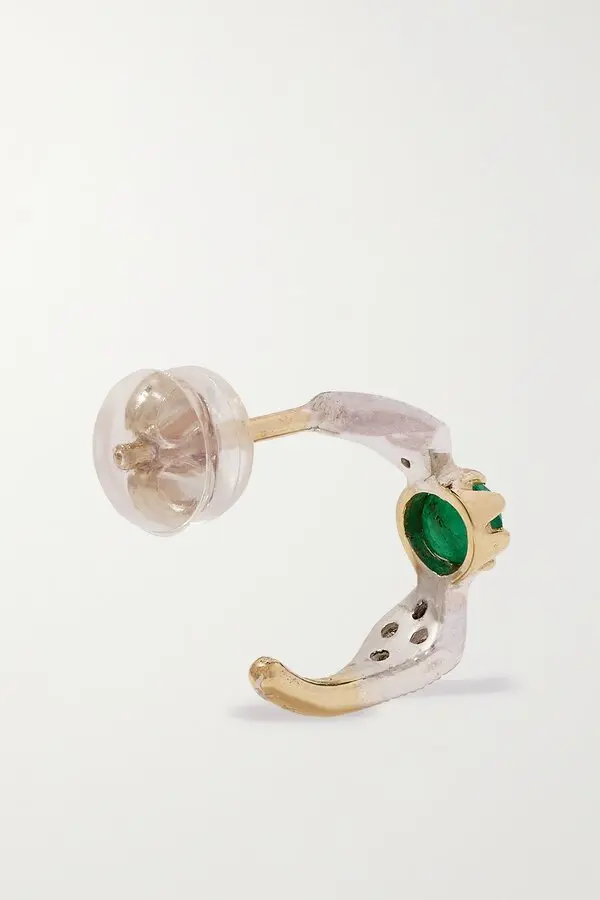 Pascale Monvoisin Adele N°1 Emerald And Diamond Earring