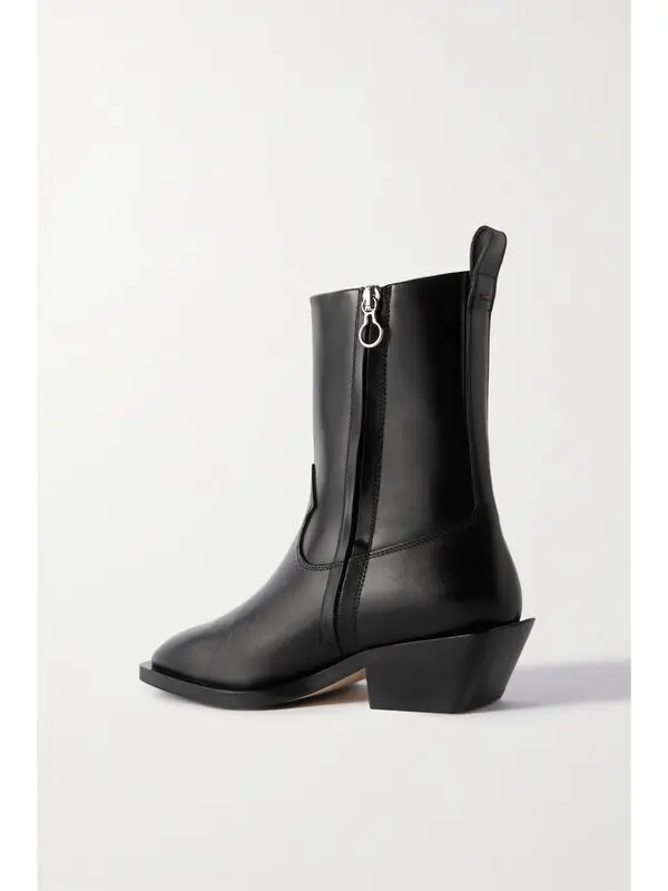 AeydĒ Luis Leather Ankle Boots - Black