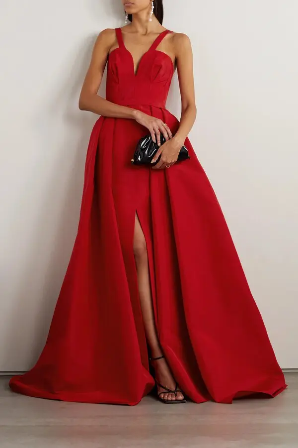 chinese dress ladies Amazon.com: Red Satin Flying Dress: Long Train Convertible Gown : Clothing,  Shoes & Jewelry main image 1