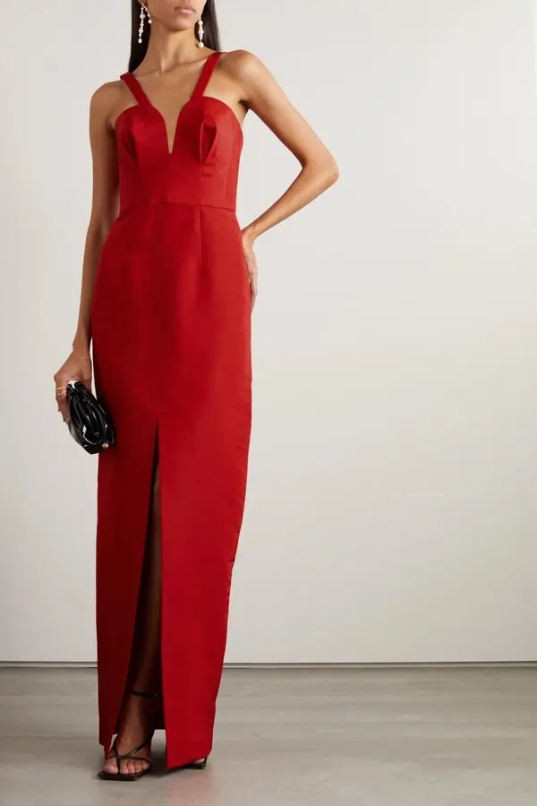 chinese dress ladies Austin Convertible Maxi Dress in Red| Red Oversized Maxi Dress | Guest  wedding dress main image 1