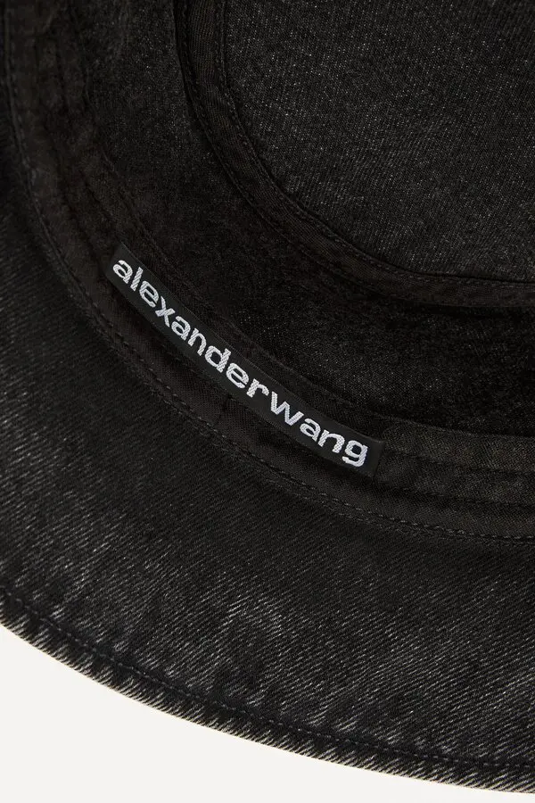 Alexander Wang Crystal Bucket Hat In Denim