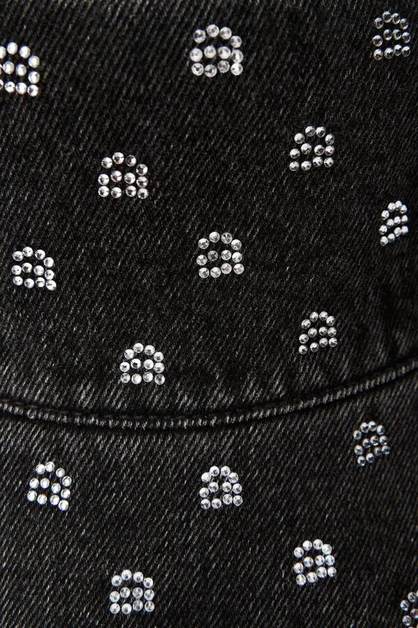 Alexander Wang Crystal Bucket Hat In Denim