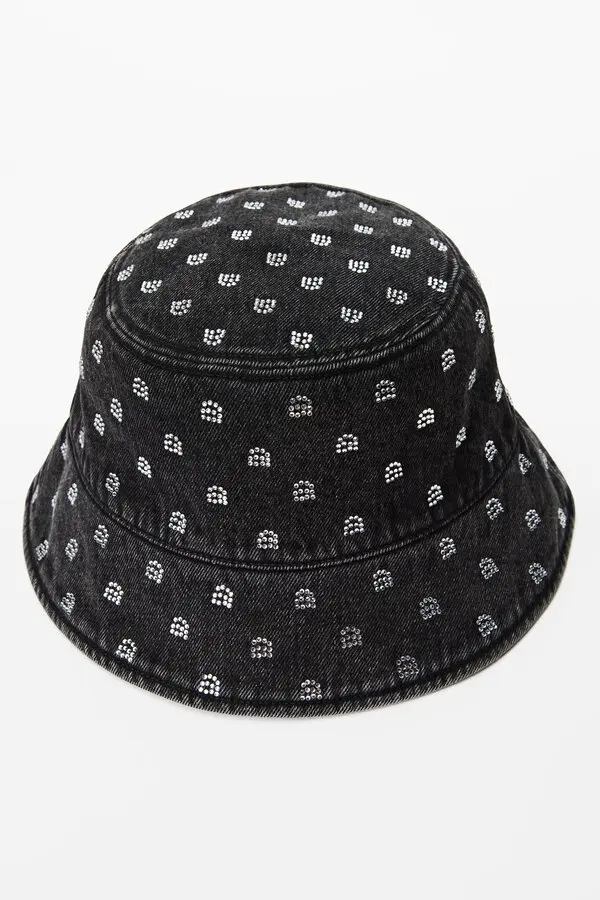 Alexander Wang Crystal Bucket Hat In Denim