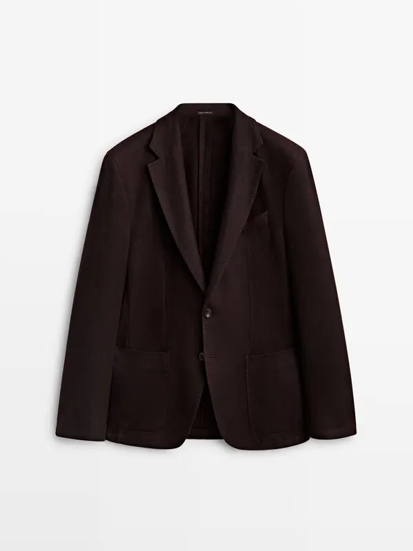 Massimo Dutti Dyed Wool Blend Blazer Limited Edition