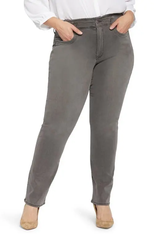 NYDJ Marilyn Hollywood High-waist Straight-leg Jeans - Smokey Mountain