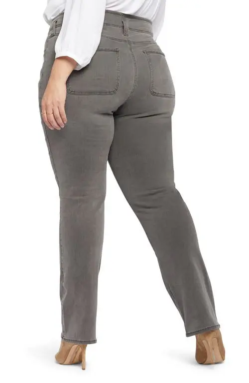 NYDJ Marilyn Hollywood High-waist Straight-leg Jeans - Smokey Mountain