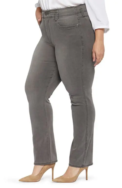 NYDJ Marilyn Hollywood High-waist Straight-leg Jeans - Smokey Mountain