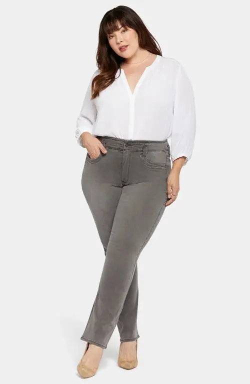 NYDJ Marilyn Hollywood High-waist Straight-leg Jeans - Smokey Mountain