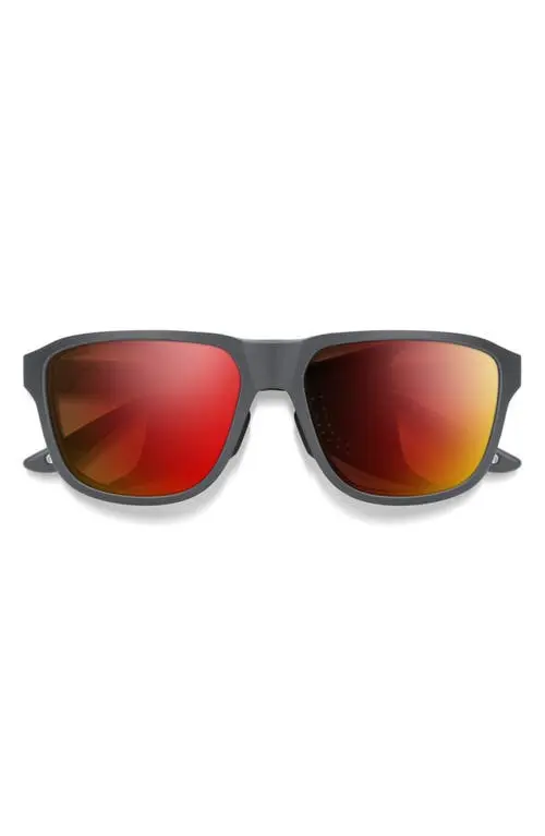 SMITH Embark 58mm Chromapop™ Polarized Square Sunglasses - Slate / Glacier Copper Red