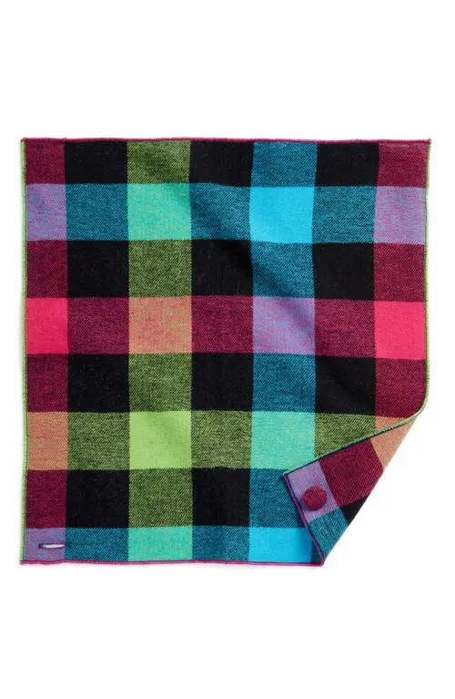 CLIFTON WILSON Buffalo Check Cotton Flannel Pocket Square