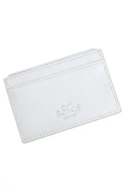 ROYCE NEW YORK Personalized Rfid Leather Card Case - Silverold Foil
