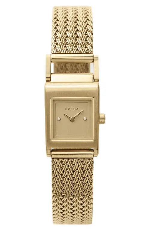 BREDA Revel Mesh Strap Watch - Gold
