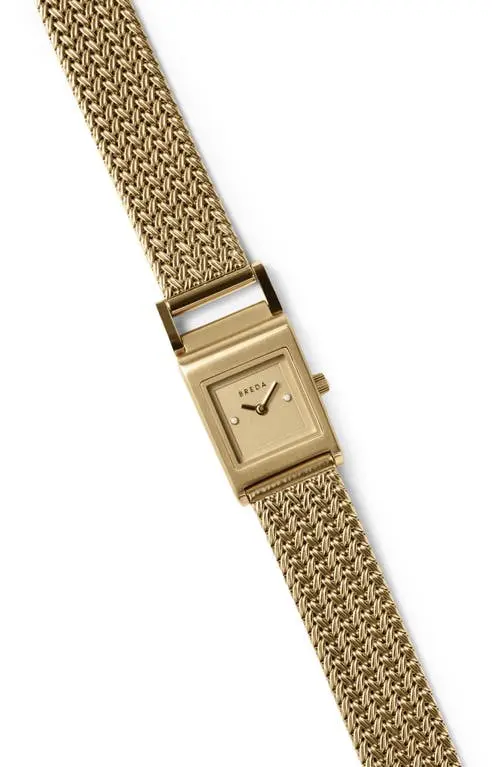 BREDA Revel Mesh Strap Watch - Gold