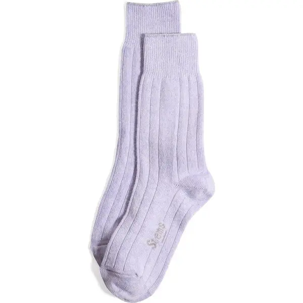 STEMS Luxe Merino Wool Blend Crew Socks - Periwinkle