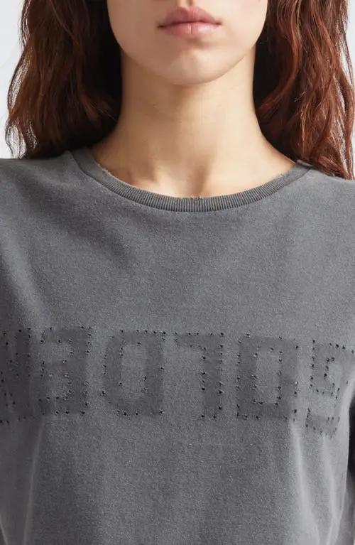 GOLDEN GOOSE Distressed Logo T-shirt
