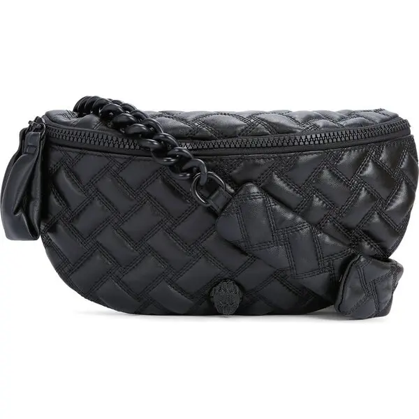 Kurt Geiger Kensington Drench Leather Belt Bag - Black