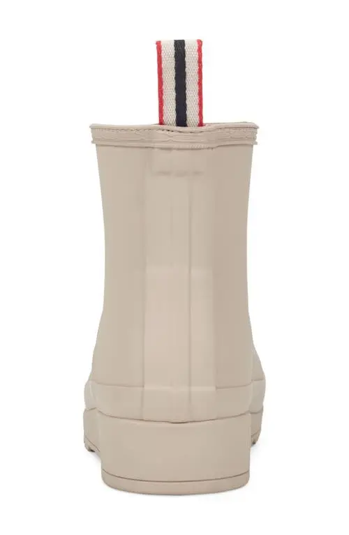 Hunter Play Short Faux Shearling Lined Rain Boot - Light Gray