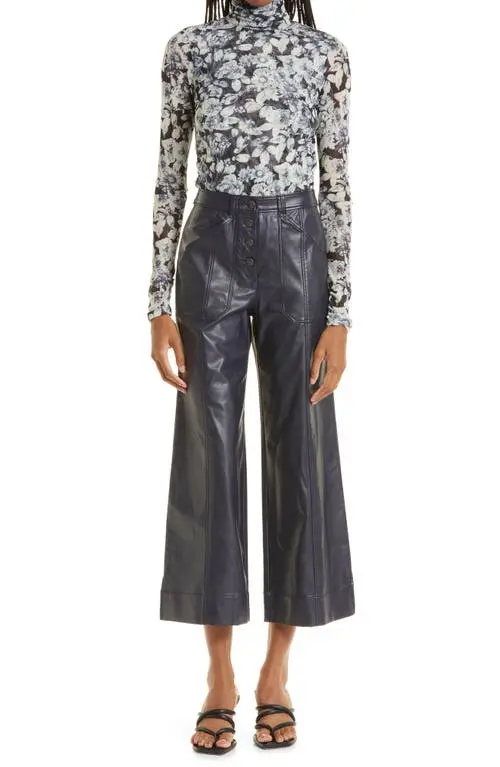 Cinq À Sept Benji Faux Leather Crop Pants