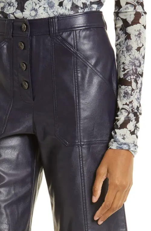 Cinq À Sept Benji Faux Leather Crop Pants