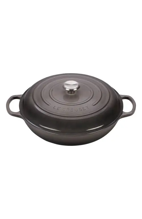 LE CREUSET Signature 5 Quart Enameled Cast Iron Braiser - Oyster