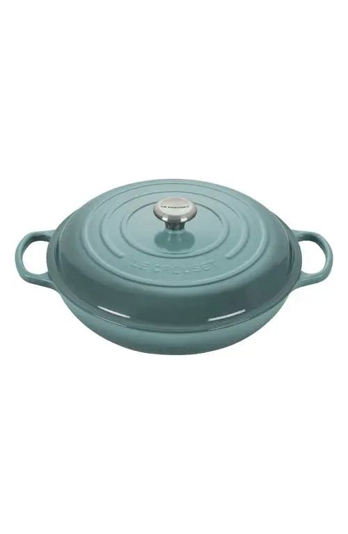 LE CREUSET Signature 5 Quart Enameled Cast Iron Braiser - Sea Salt