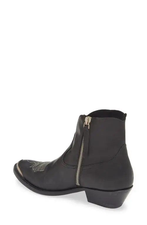 GOLDEN GOOSE Young Western Ankle Boots - Black