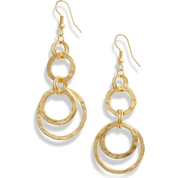 KARINE SULTAN Hoop Drop Earrings - Gold