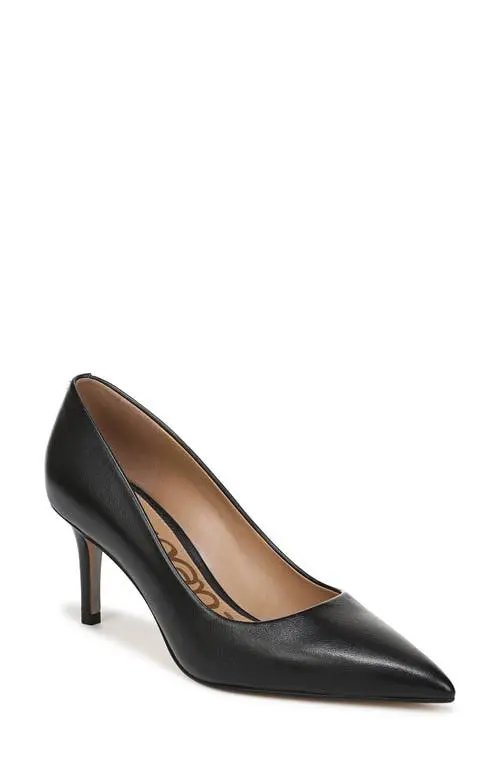 Sam Edelman Vienna Pointed Toe Pumps - Black Leather