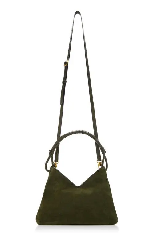 Staud Valerie Suede Shoulder Bag - Olive