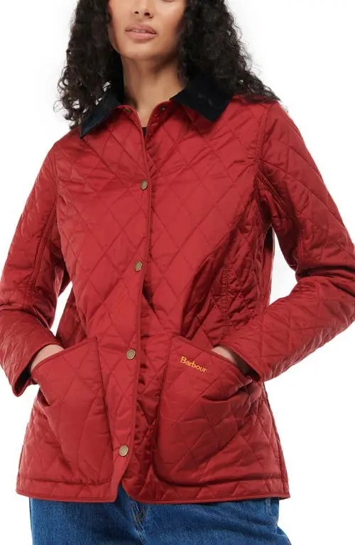 Barbour Annandale Diamond-quilted Jacket - Black Cherry