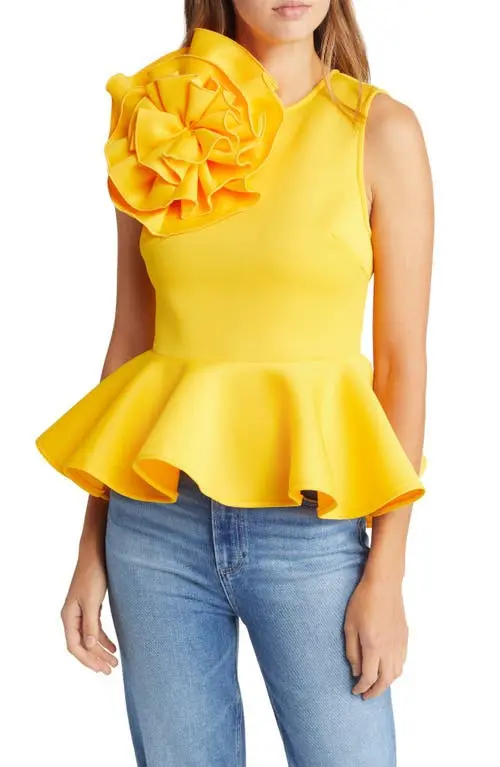 NIKKI LUND Coco Sleeveless Peplum Top