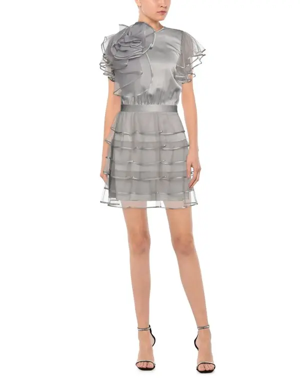 Elisabetta Franchi Flared Mini Dress - Grey