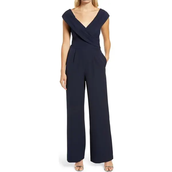 Vince Camuto Off The Shoulder Jumpsuit - Navy