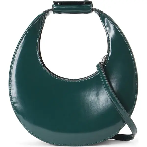 Staud Mini Moon Leather Bag - Pine